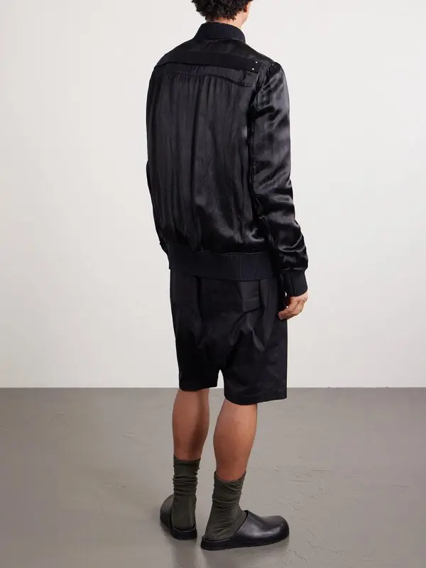 Rick Owens Classic Flight Satin Bomber Jacket