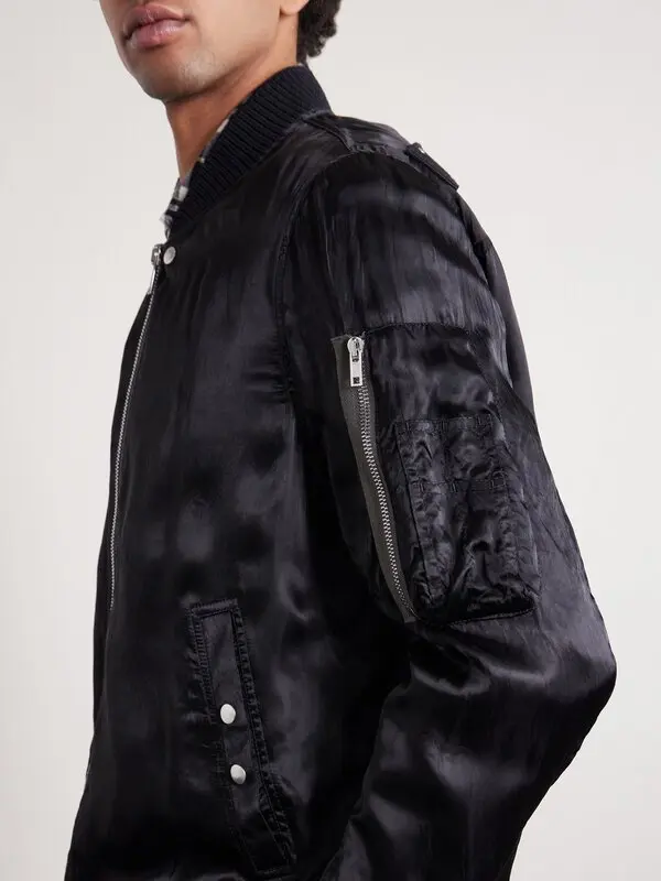 Rick Owens Classic Flight Satin Bomber Jacket