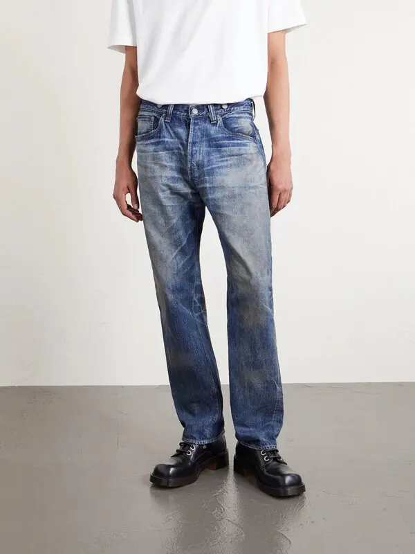 Saint Mxxxxxx Berberjin Straight-Leg Jeans In Blue | Editorialist