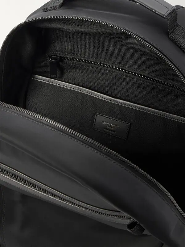 Saint Laurent Leather-trimmed Shell Backpack