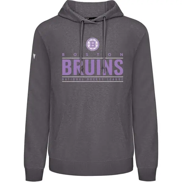 LEVELWEAR Boston Bruins Hockey Fights Cancer Pulsar Off Season Tri-blend Pullover Hoodie - Gray