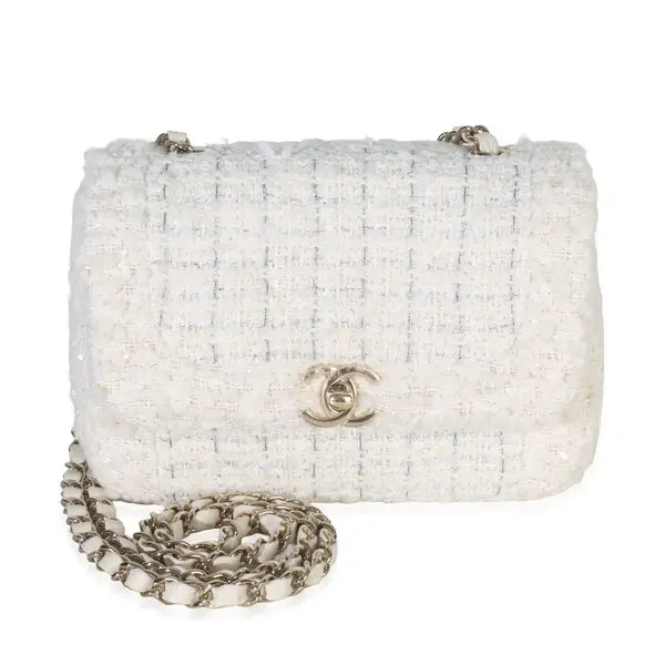 Chanel Quilted Tweed Flap Bag