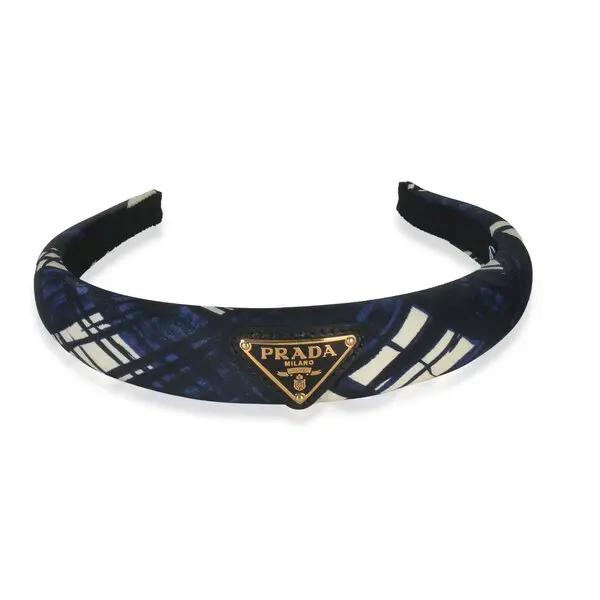 Prada Printed Re-nylon Headband - Blue