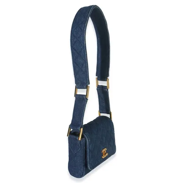 Chanel Vintage Quilted Denim Flap Bag