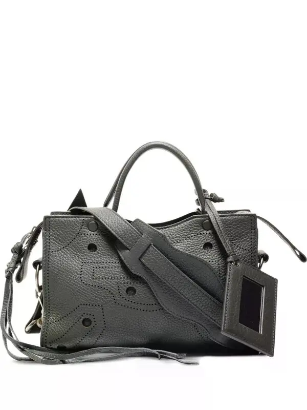 Balenciaga Blackout City Leather Tote Bag - Grey