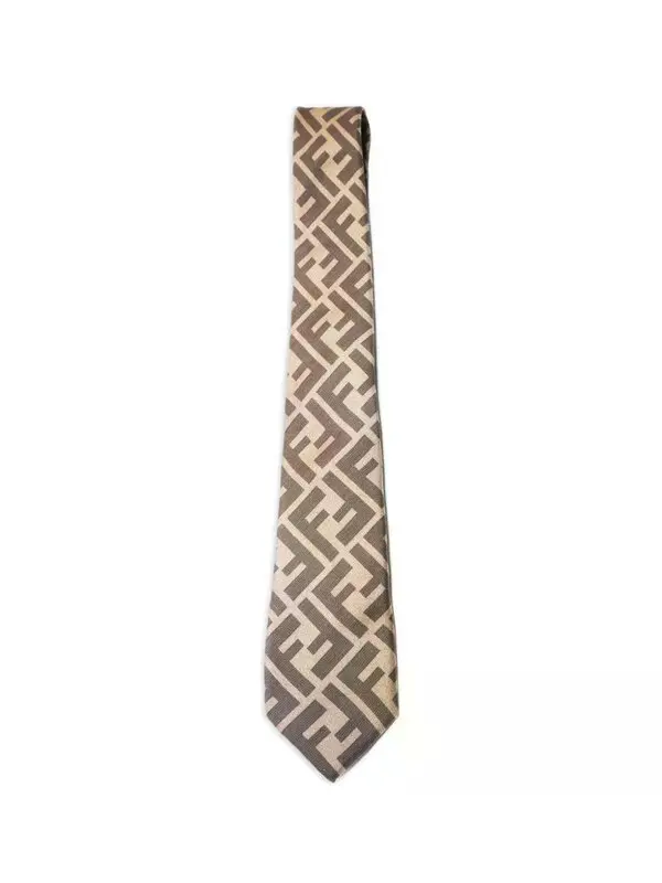 Fendi 2000s Zucca Tie - Neutrals