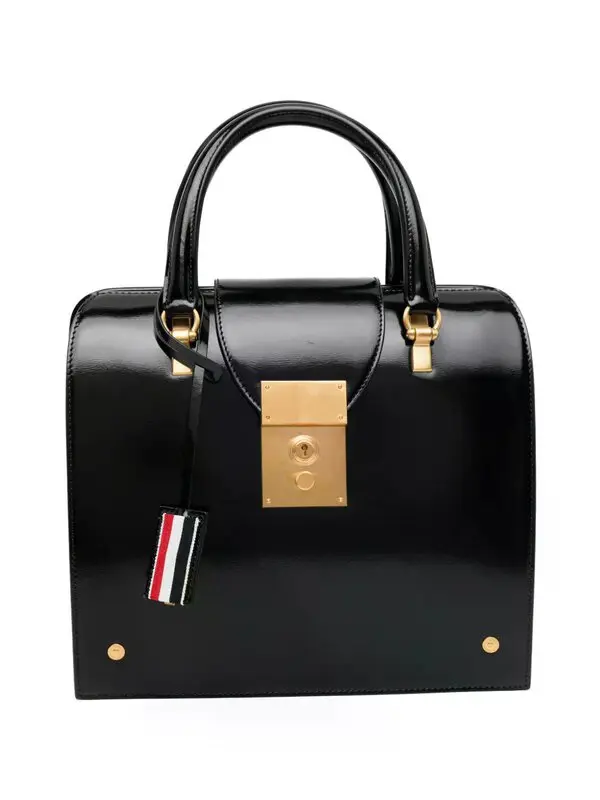 Thom Browne Structured Top Handle Tote Bag - Black