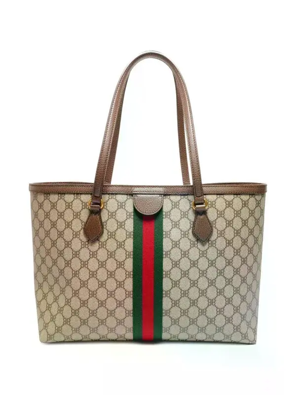 Gucci X Balenciaga Graffiti-print Bb-pattern Tote Bag