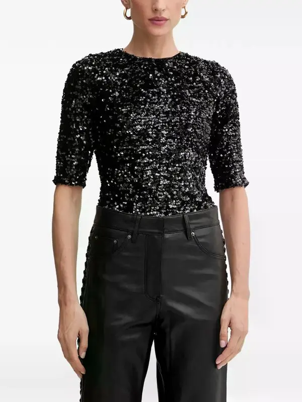 Bardot Sequin-embellished Top