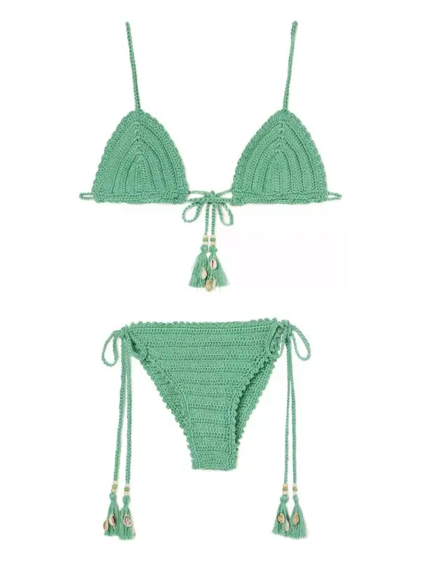 Alanui Sea Nomad Tassel Bikini - Green