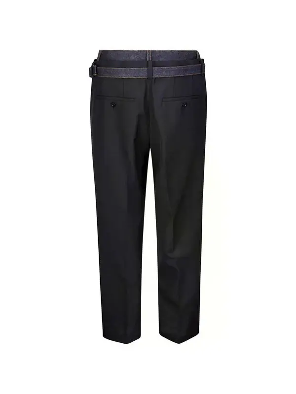 Sacai Tailored Trousers With Denim Trim