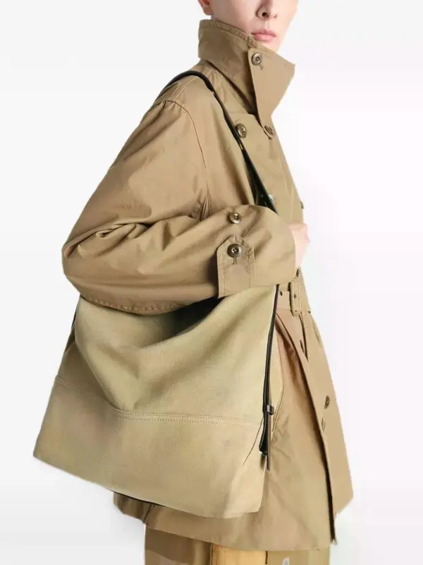LEMAIRE Belted Tote Bag In Cotton Canvas - Neutrals