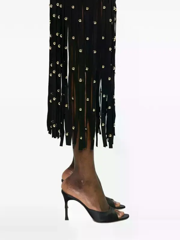 Simkhai Fringed Studded Midi Dress