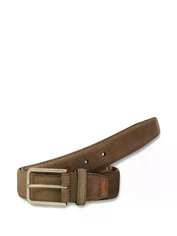 Santoni Suede Buckle Belt - Brown