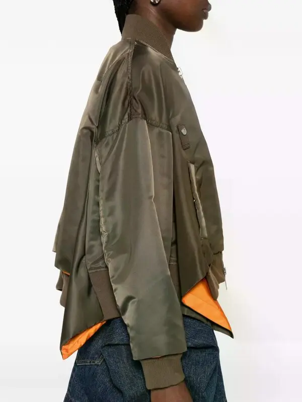 Sacai Zip-up Bomber Jacket - Green