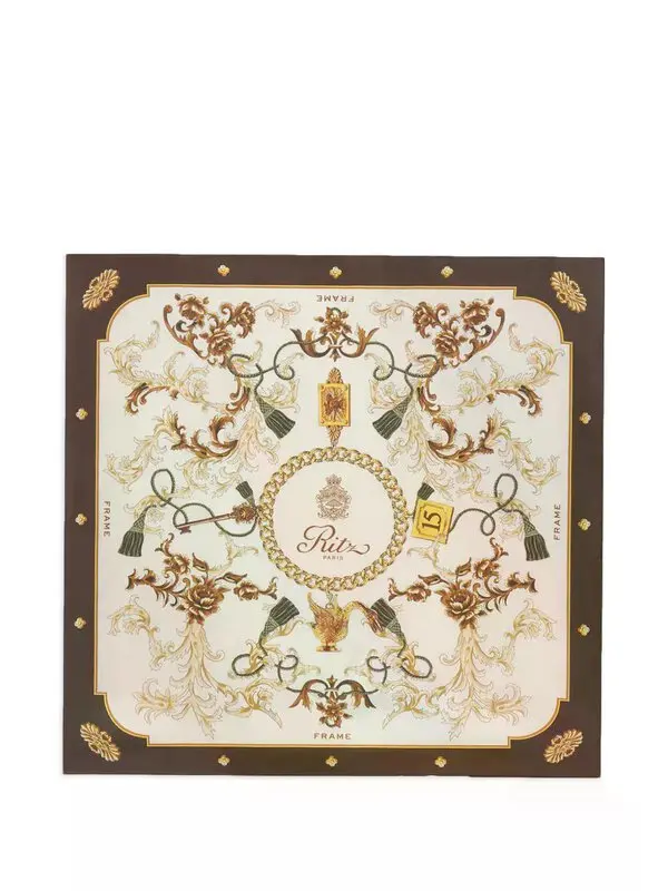 FRAME X Ritz Paris Printed Scarf - Neutrals