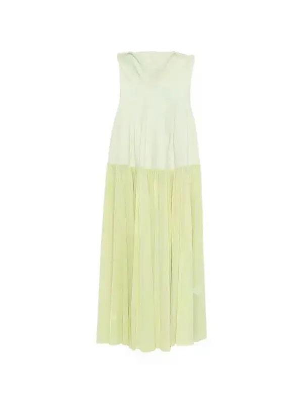 Simkhai Strapless Pleated Maxi Dress
