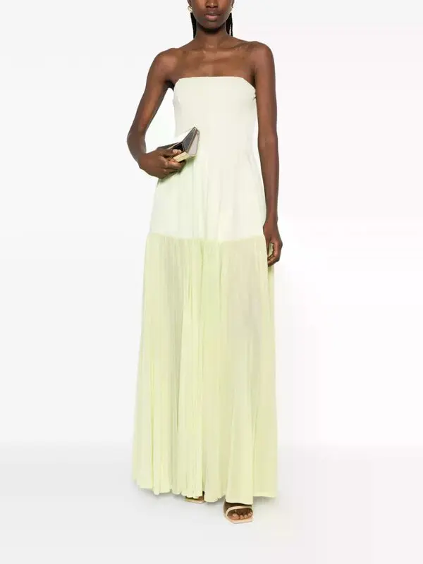 Simkhai Strapless Pleated Maxi Dress