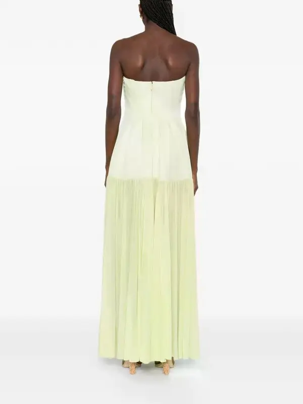 Simkhai Strapless Pleated Maxi Dress