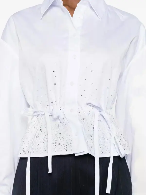 Maje Tie-detail Cotton Shirt