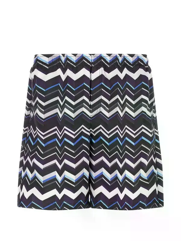 Missoni Zigzag-pattern Swim Shorts - Black