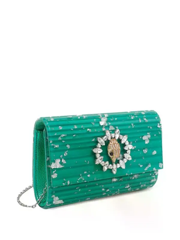 Kurt Geiger Eagle-embellishment Clutch - Green