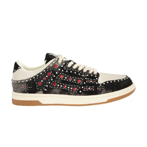 Amiri Stud Skel Top Low Sneakers - Black