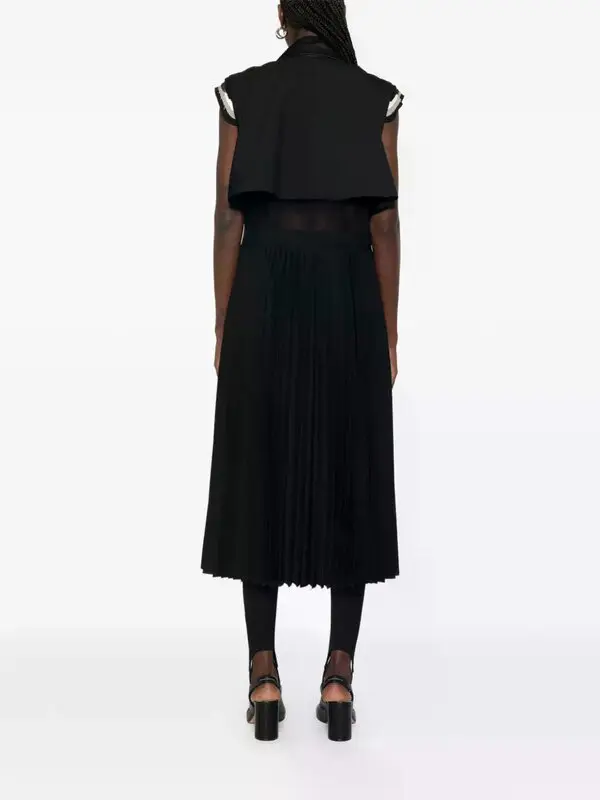 Sacai Sleeveless Double-breasted Midi Dress