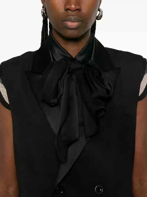 Sacai Sleeveless Double-breasted Midi Dress