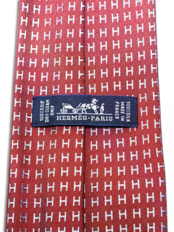 Hermès Logo-pattern Tie