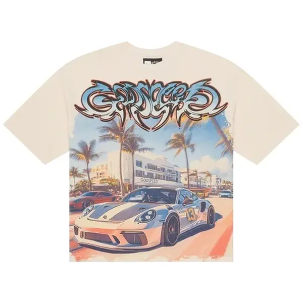 GODSPEED Car Meet Miami T-shirt - Cream