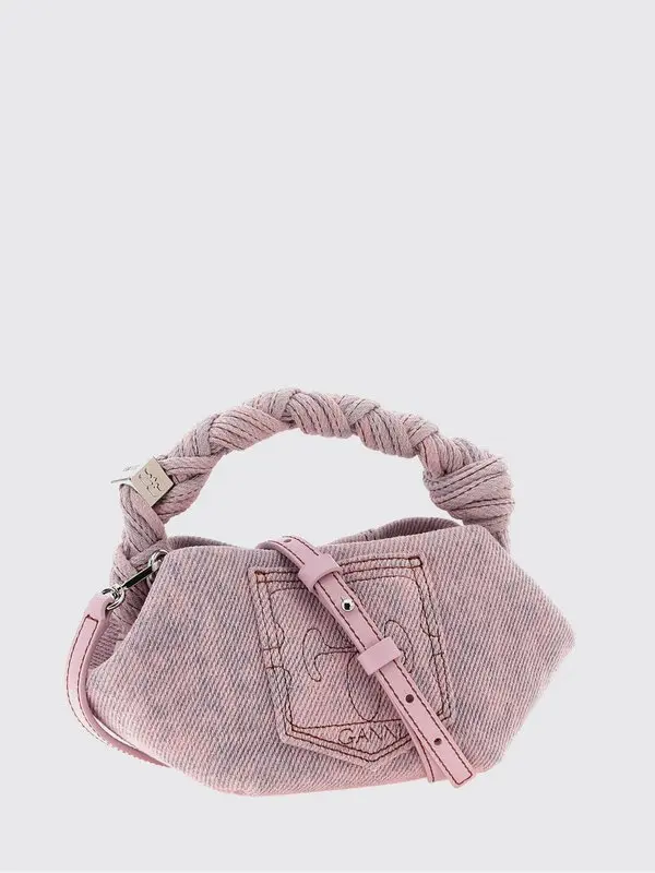 GANNI Textured Handbag - Pink
