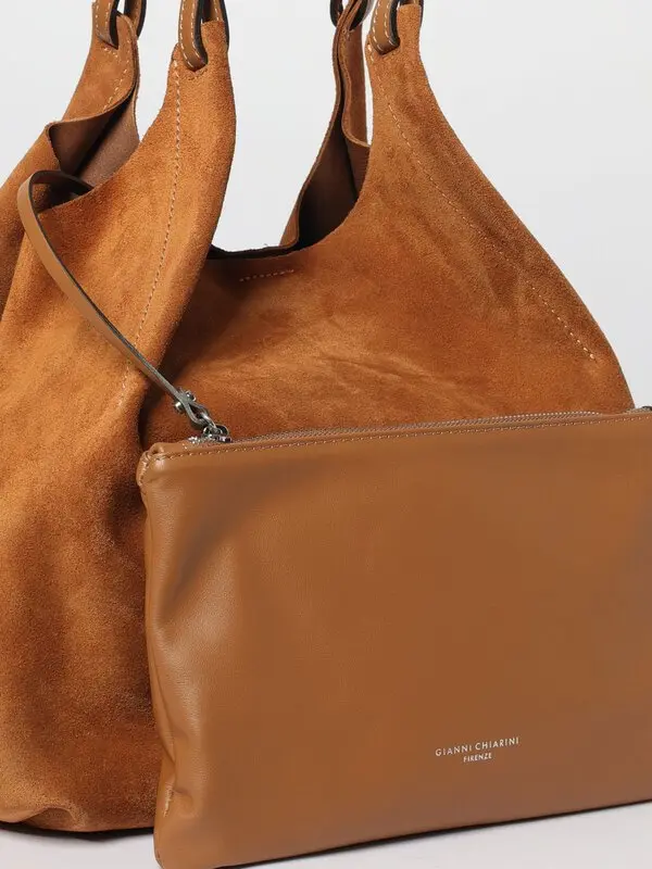 GIANNI CHIARINI Suede Shoulder Bag - Leather