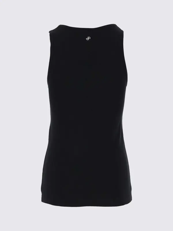 PATOU Cotton Tank Top With Logo - Black