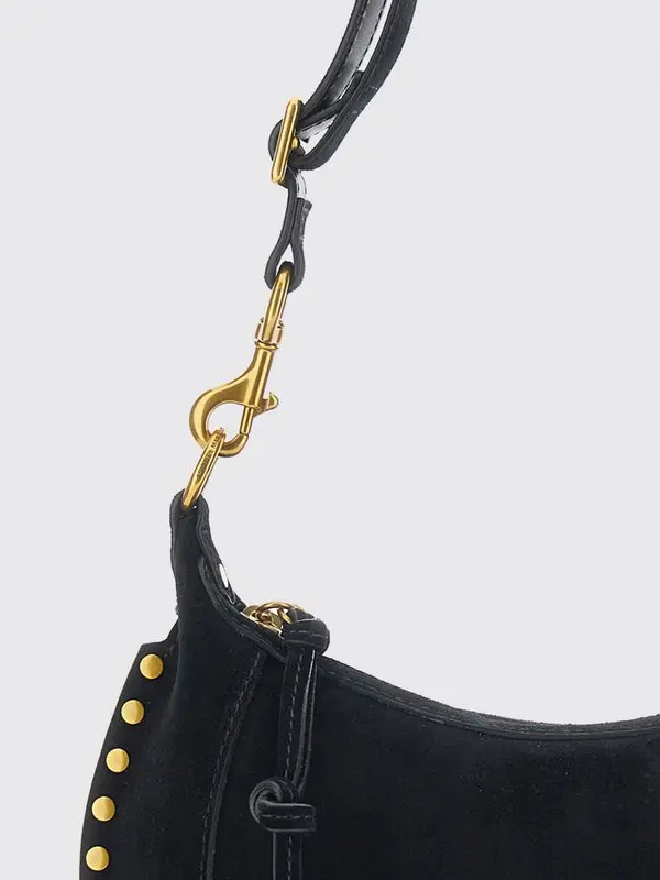 Isabel Marant Étoile Studded Suede Crossbody Bag - Black