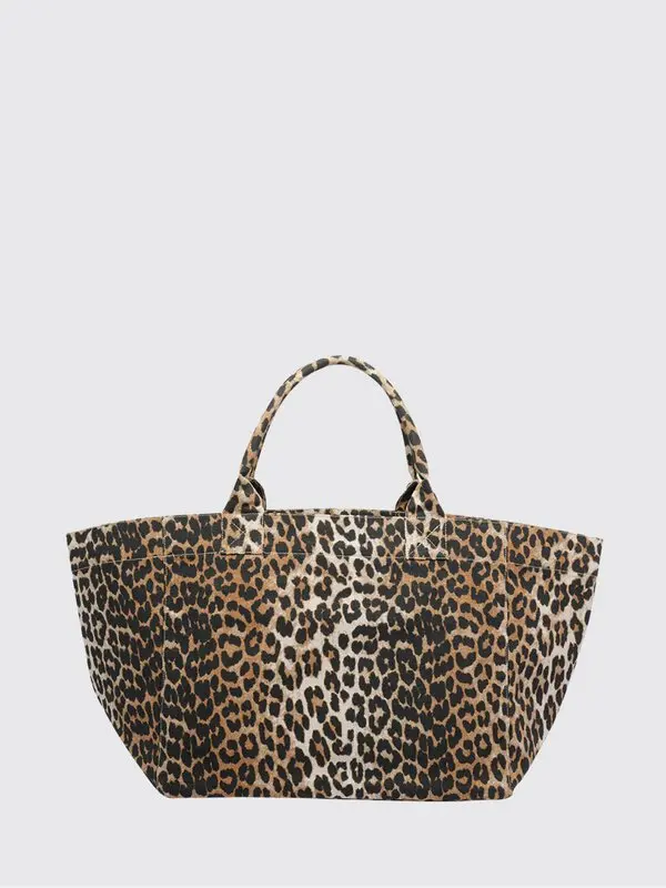 GANNI Leopard Print Tote Bag