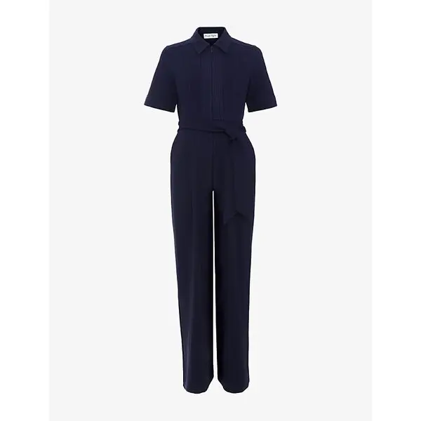 PHASE EIGHT Wide-leg Woven Jumpsuit - Navy