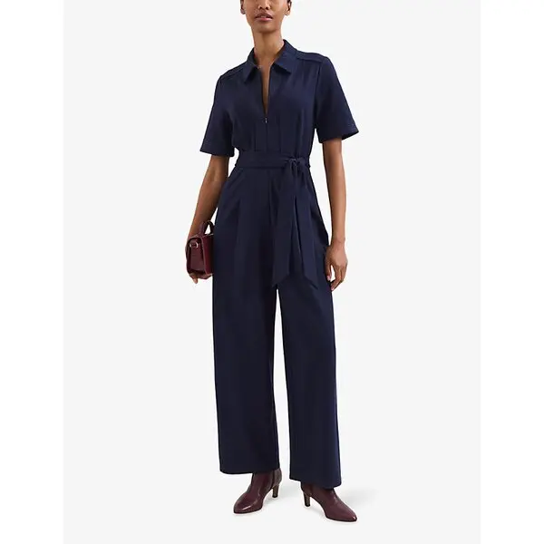 PHASE EIGHT Woven Wide-leg Jumpsuit With Belt