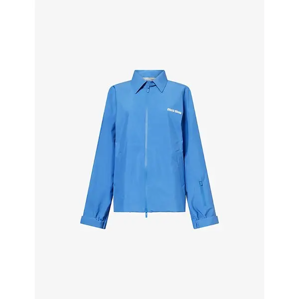 Miu Miu Relaxed-fit Woven Jacket - Pervinca