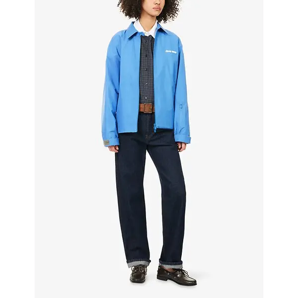 Miu Miu Relaxed-fit Woven Jacket - Pervinca