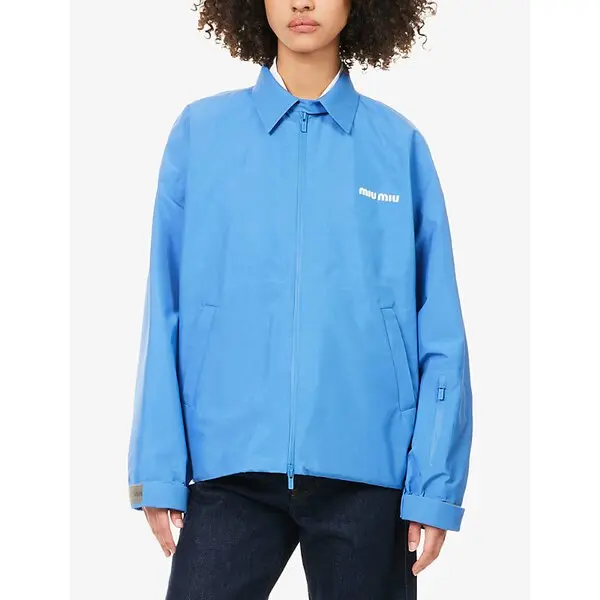 Miu Miu Relaxed-fit Woven Jacket - Pervinca