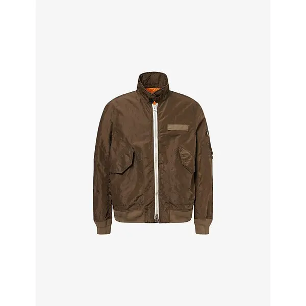 Sacai Collared Zip-up Nylon Twill Jacket