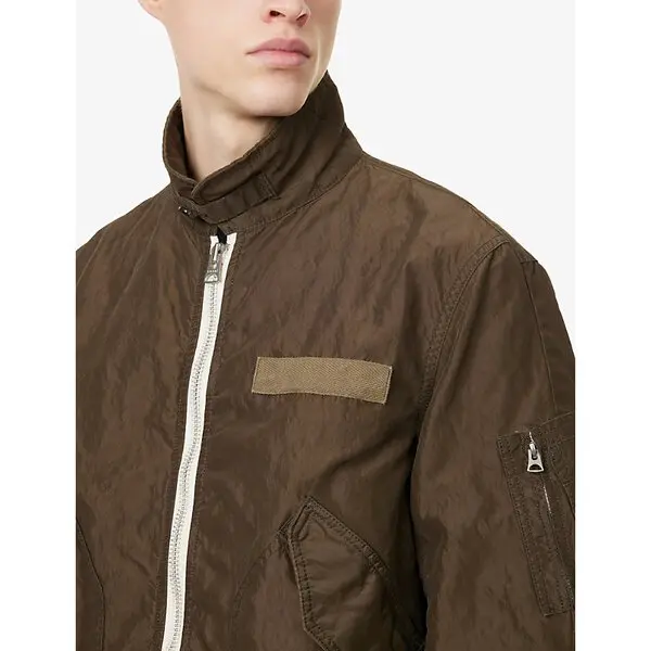 Sacai Collared Zip-up Nylon Twill Jacket
