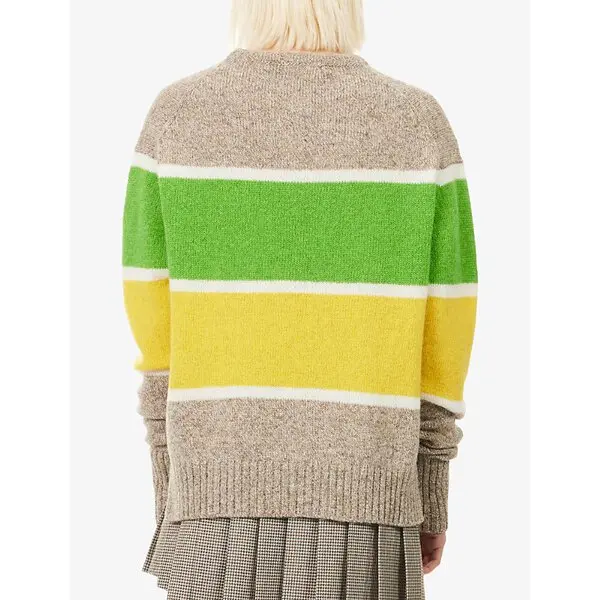 JW Anderson Striped Round-neck Wool Jumper