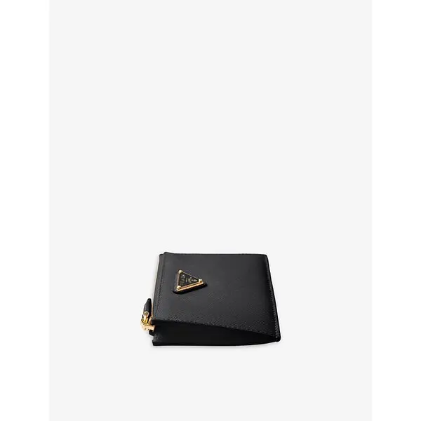 Prada Brand-plaque Small Leather Wallet - Black