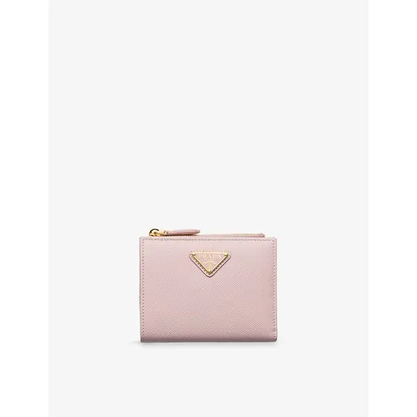Prada Brand-plaque Small Leather Wallet - Pink