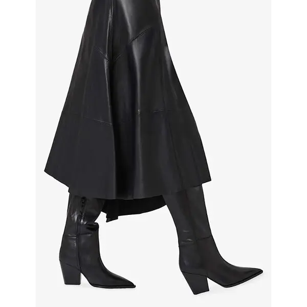 ALLSAINTS Reina Leather Knee-high Boots