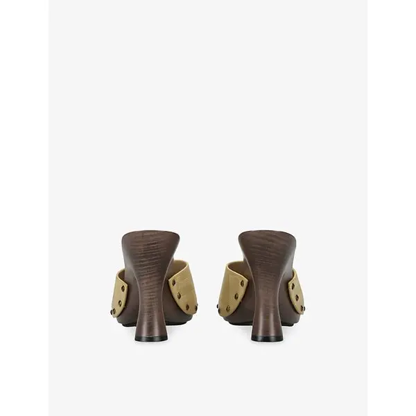 Burberry Potter Leather Heeled Mules