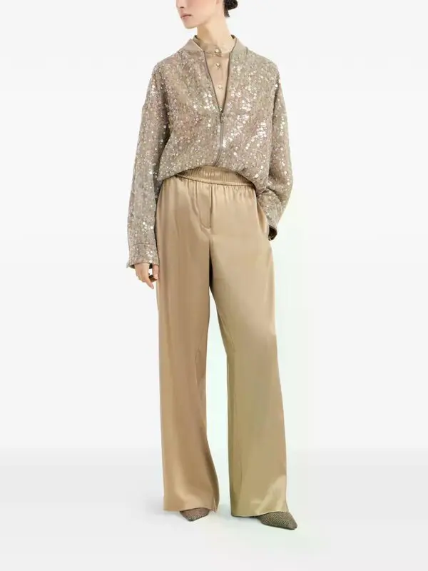 Brunello Cucinelli Elasticated-waistband Trousers - Neutrals
