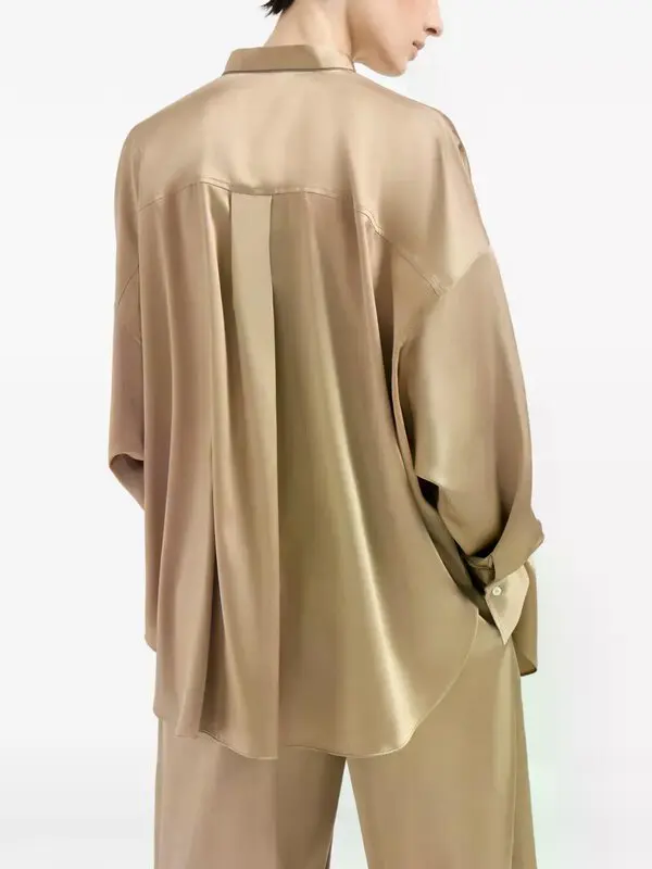 Brunello Cucinelli Monili-detailed Satin Shirt